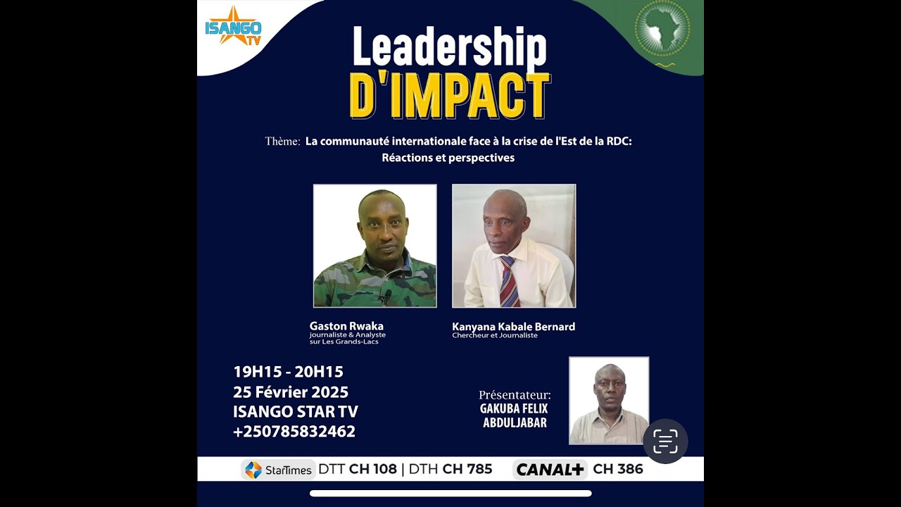 🔴LEADERSHIP D’IMPACT :La communauté internationale face à la crise de l ...