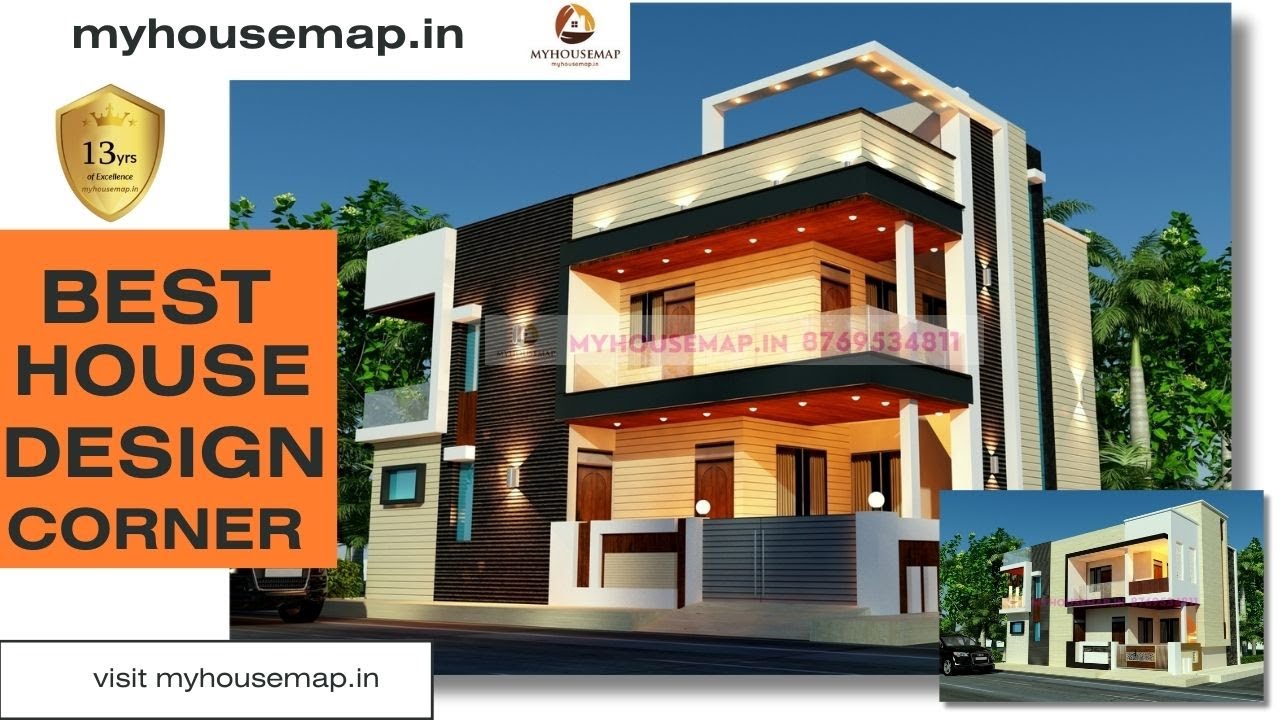 Modern Corner House Design | 2 floor Corner House Design #cornerdesign ...