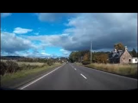 Autumn Road Trip Drive With Music On A93 Route On History Visit ...