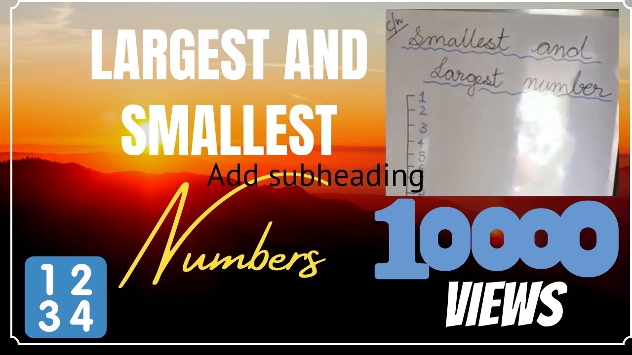 Maths.Largest & smallest no.| UKG kids | introduction to largest and ...