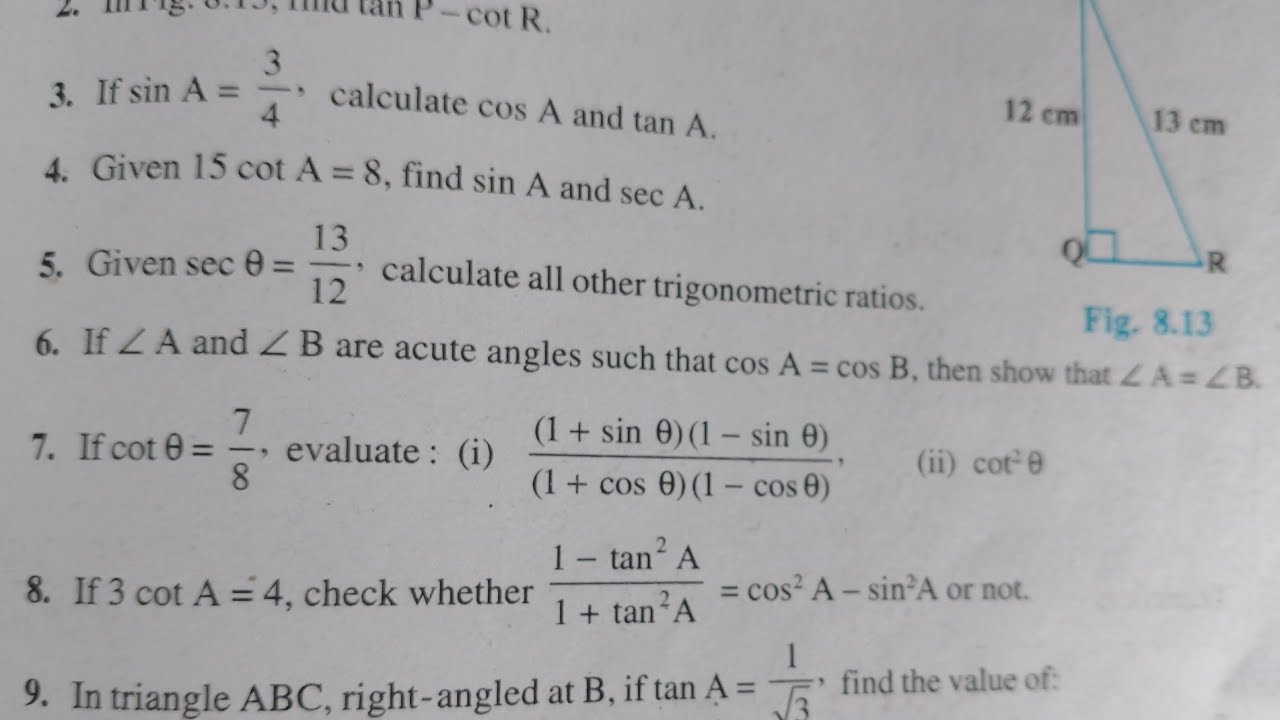 If angle A and angle B are acute angles such that cosA=cosB, then show ...