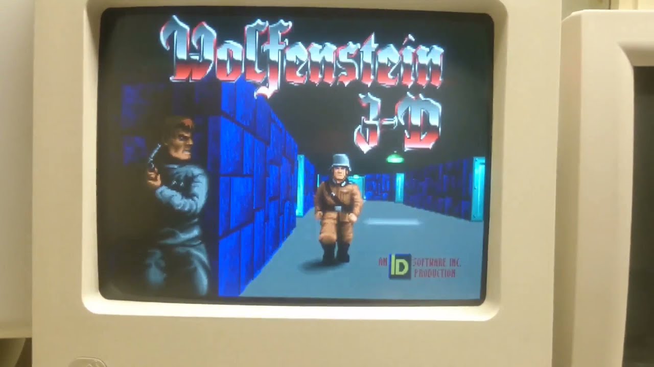 original wolfenstein 3d MS dos load retro gaming - YouTube