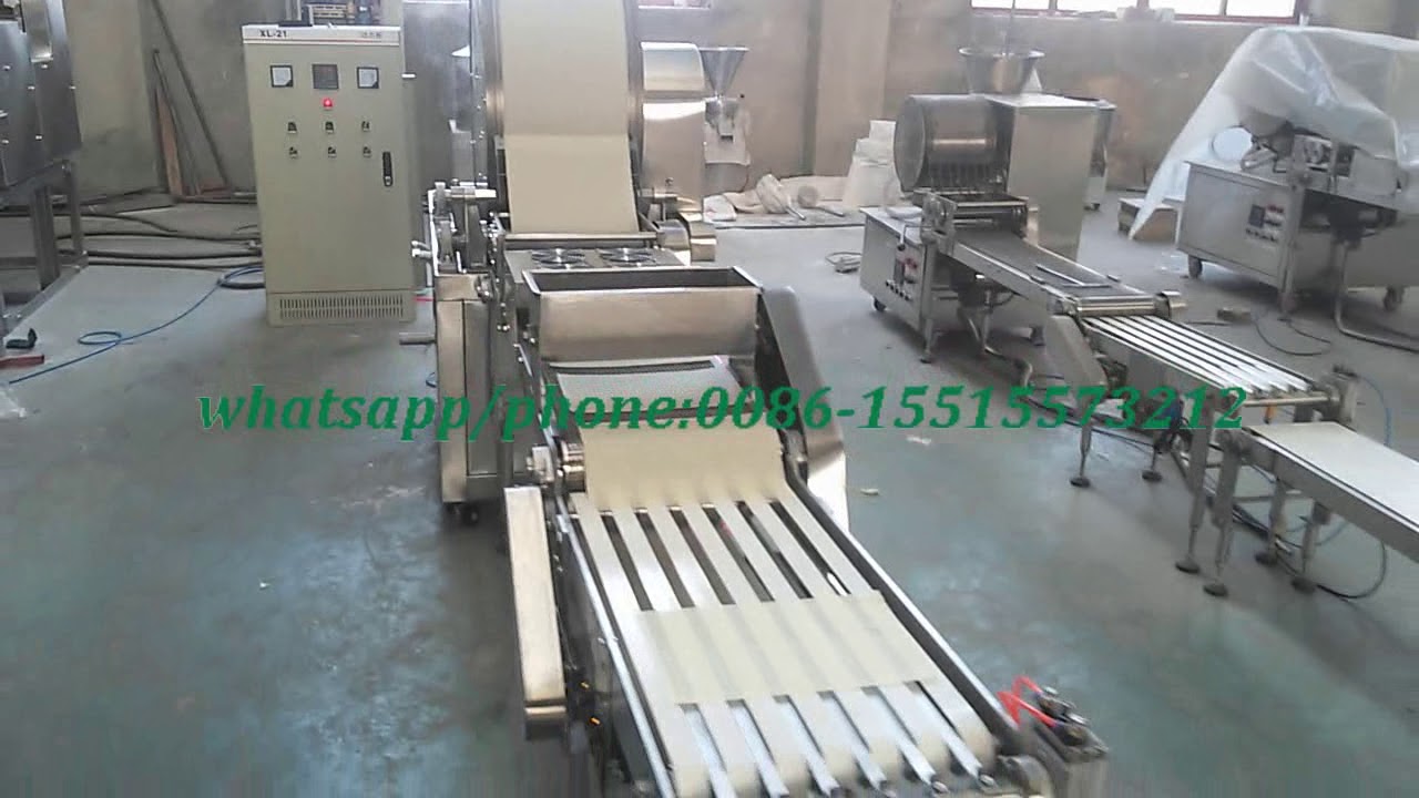1000 Pieces/h Spring Roll Wrapper Making Machine in India - YouTube