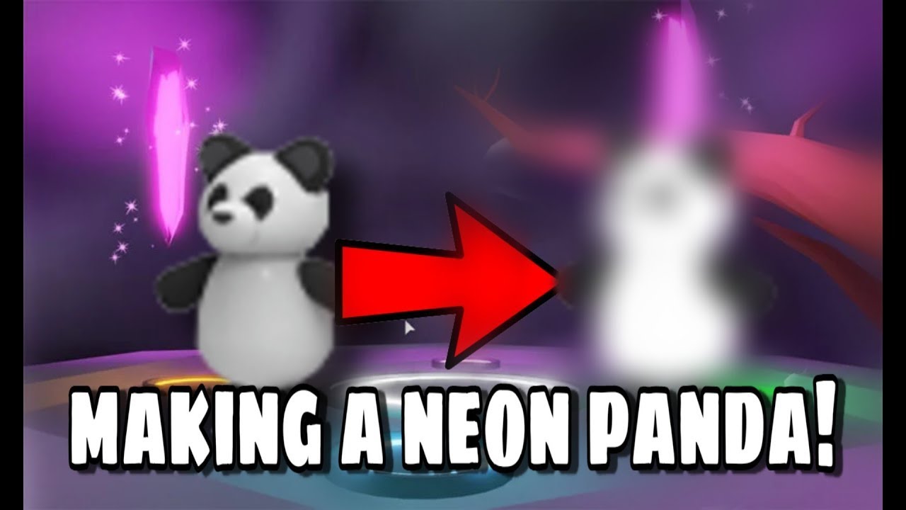 Making a neon Panda (ROBLOX ADOPT ME!) - YouTube