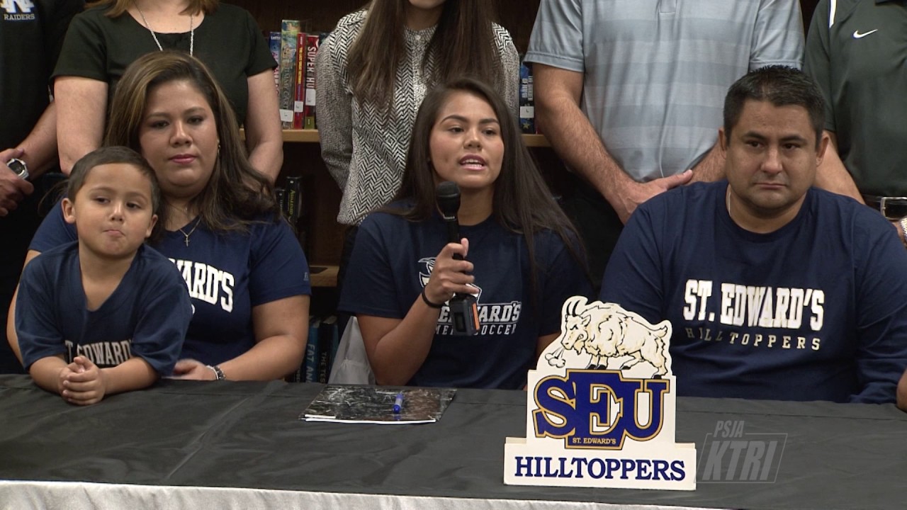 Sarah Serrano Signs Letter of Intent to St. Edwards University - YouTube