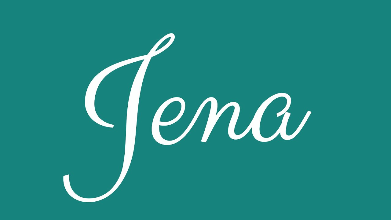 Learn how to Sign the Name Jena Stylishly in Cursive Writing - YouTube