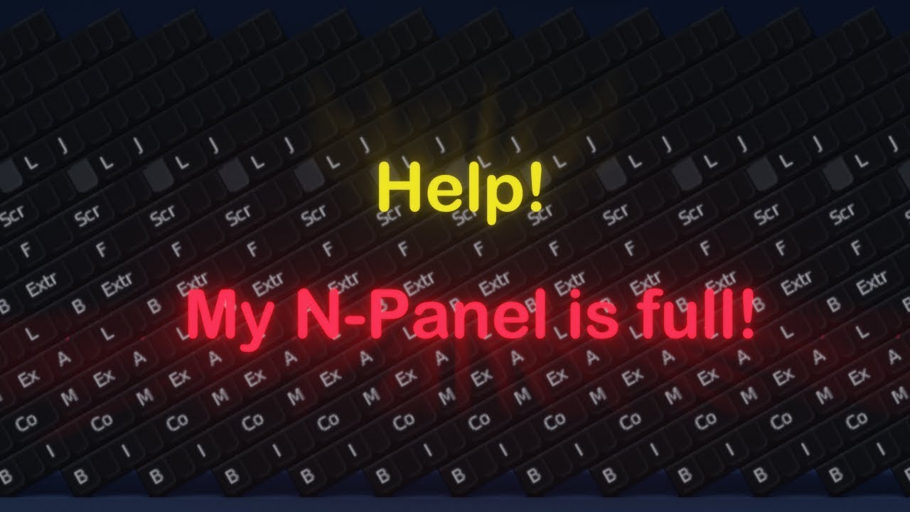 Arranging Addons in Blender 2.8 - N-Panel - YouTube