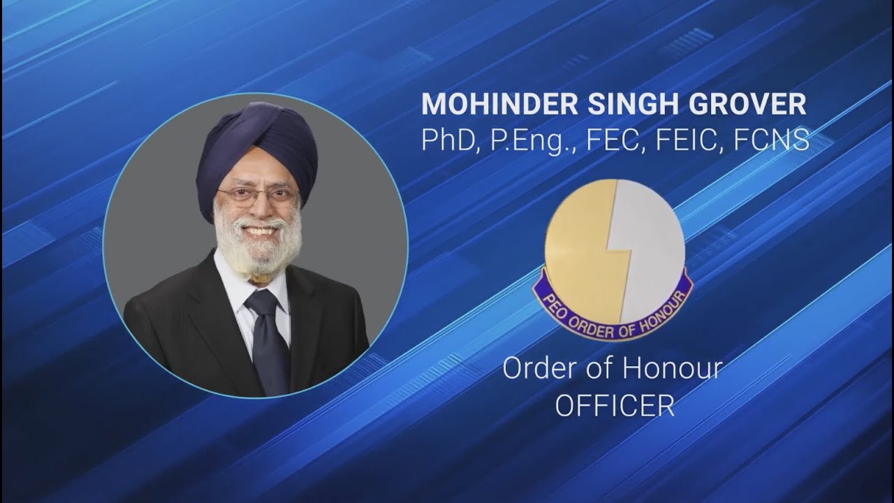 Mohinder Singh Grover (Officer) - 2022 Order of Honour - YouTube
