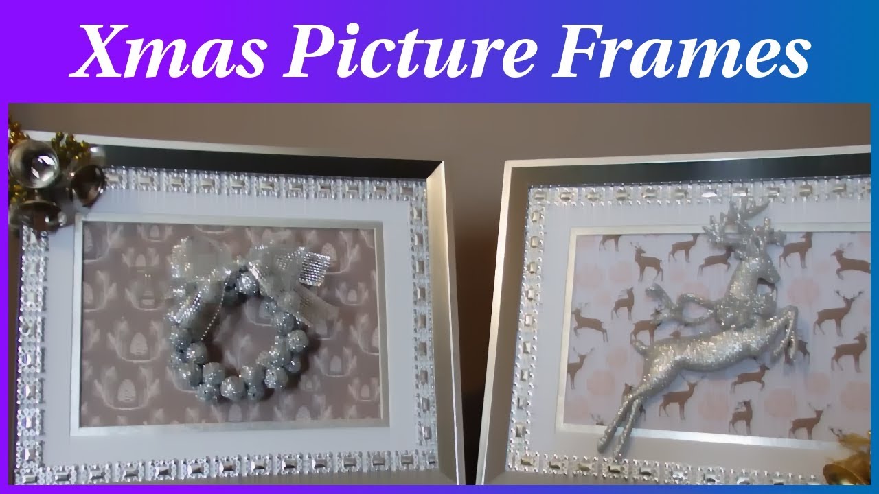 Make Cheap Christmas Themed Picture Frames~DIY Craft - YouTube