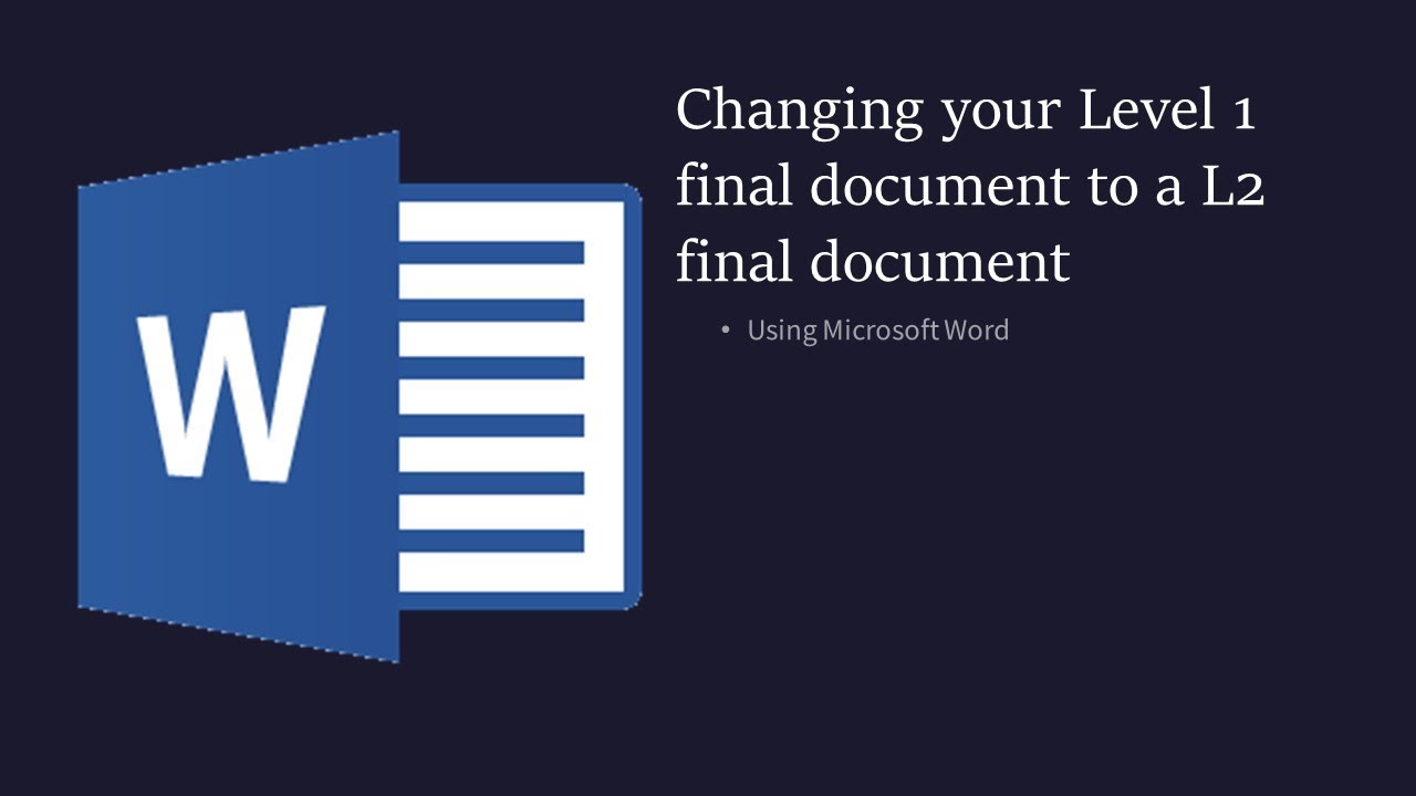 Word Processing Level 2 Final Document (S Fitzpatrick) - YouTube