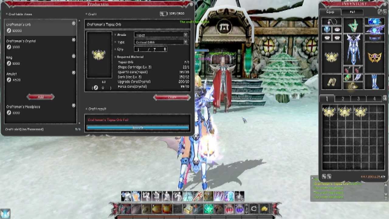 Cabal Online EU Red Moon Server Craft 20 Topaz Orbs Critical Damage ...