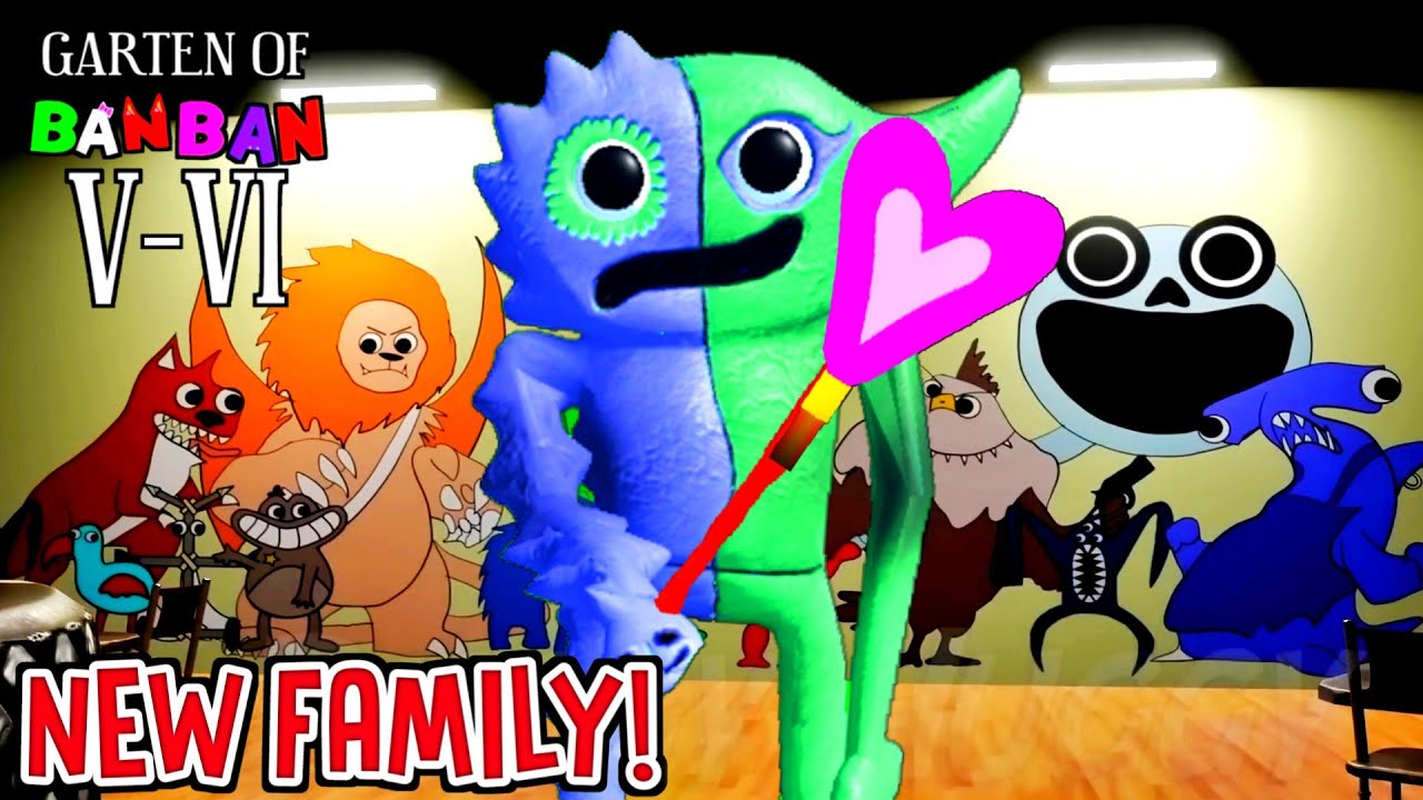 GARTEN OF BANBAN 5 & 6 - MEET the NEW BANBAN FAMILY 😃 New CHARACTERS ...