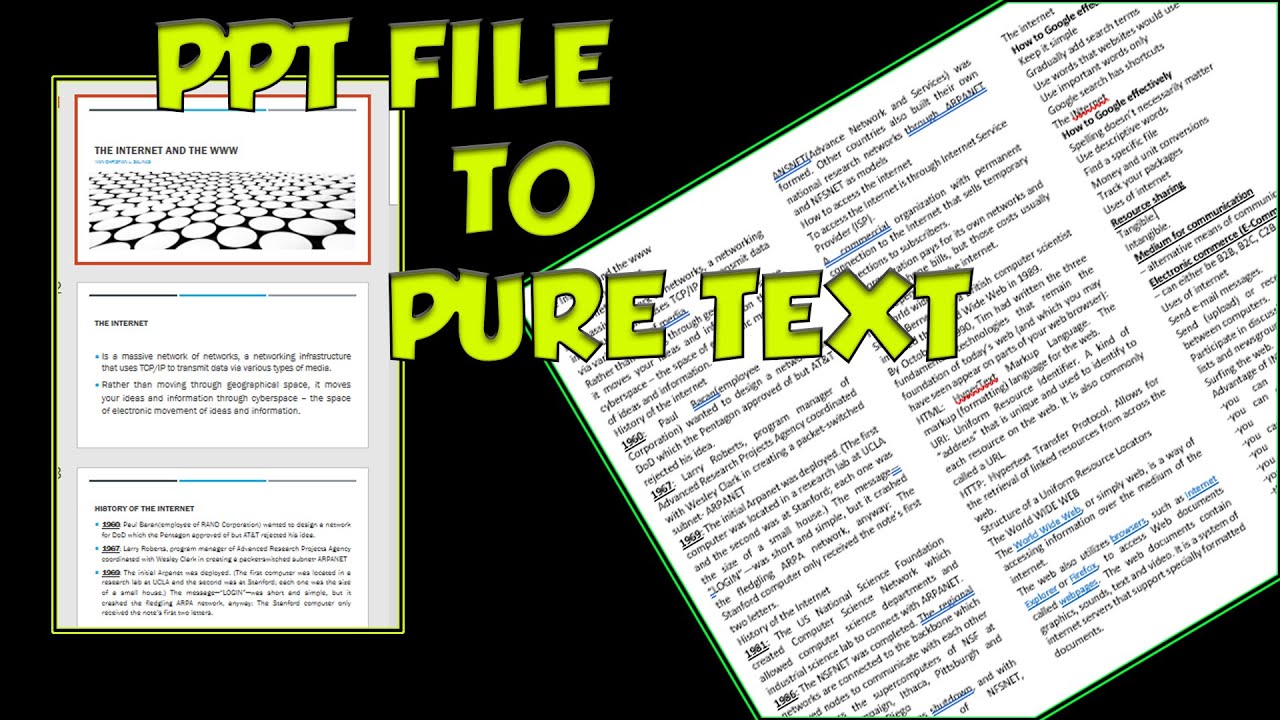 How To Convert Ppt File To Word Txt Youtube
