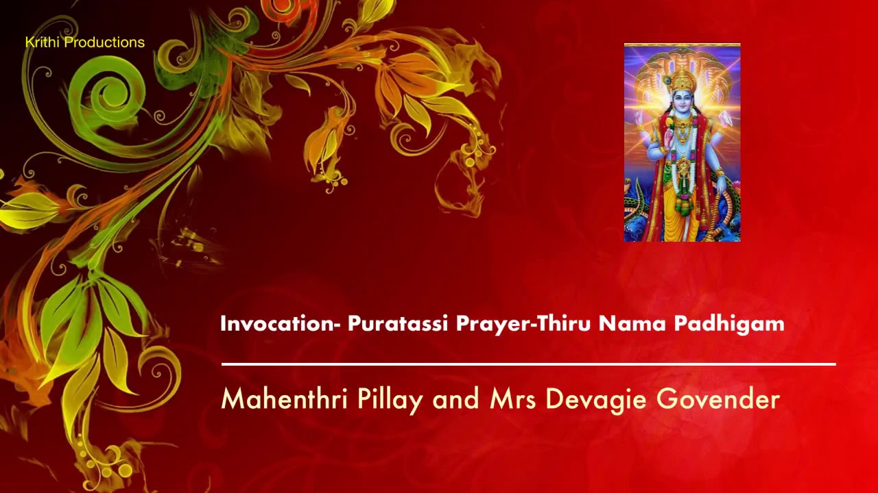 Thiru Nama Padhigam- Mahenthri Pillay and Mrs Devagie Govender ...