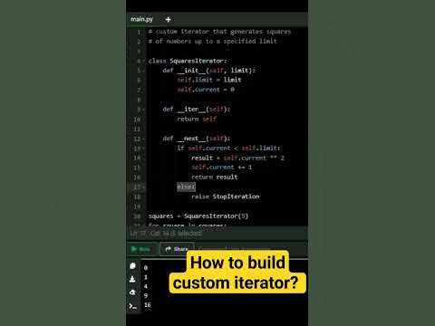 How to build custom iterator #pythonprogramming - YouTube