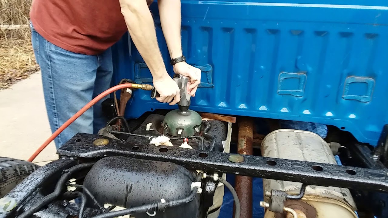 Home-made impact spanner wrench for Chevy fuel pump - YouTube