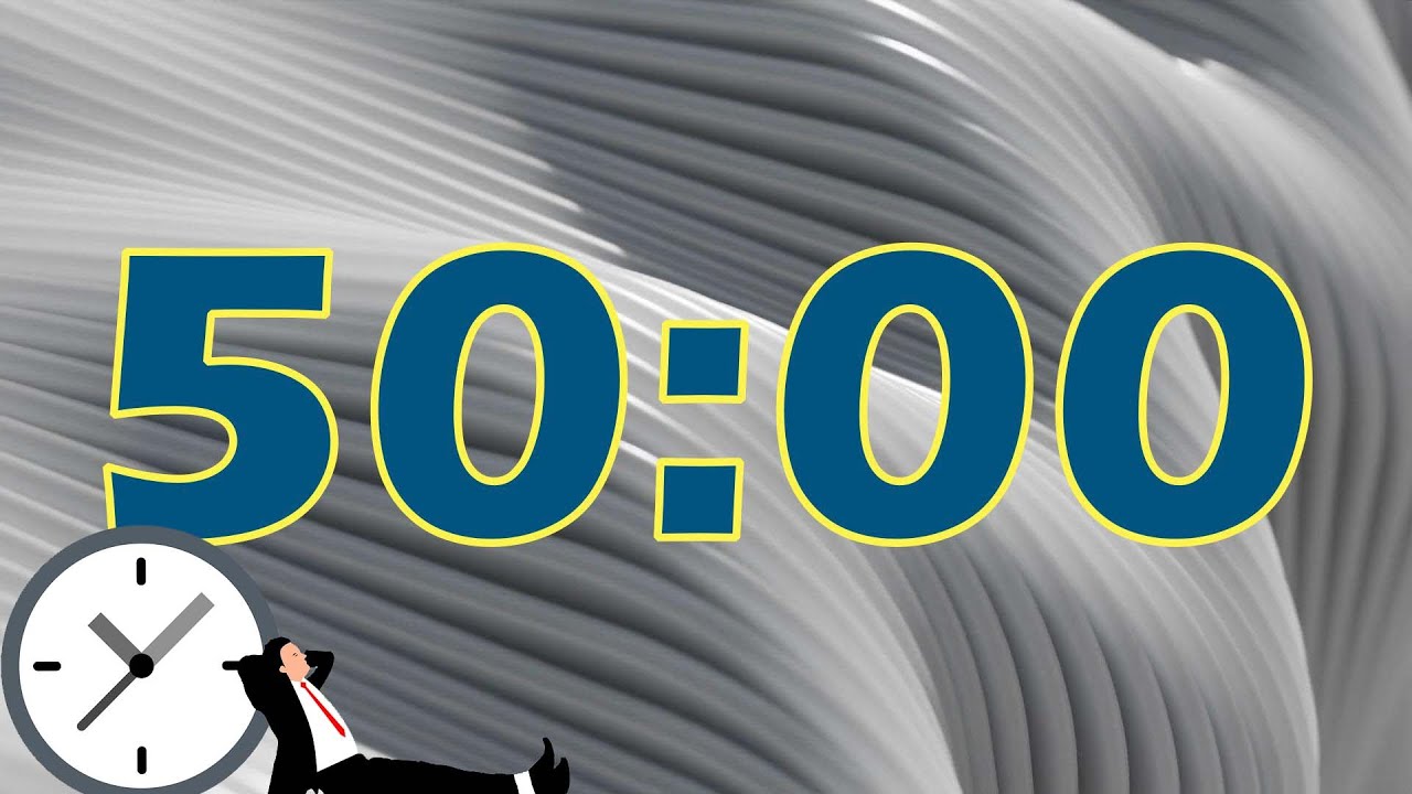 50 Minute Countdown Timer with Gentle Alarm - YouTube