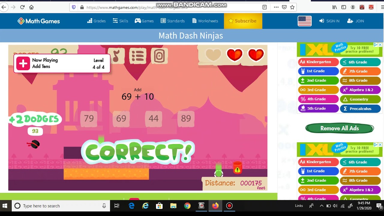 MATH DASH NINJA (GAME OVER VERSION) - YouTube