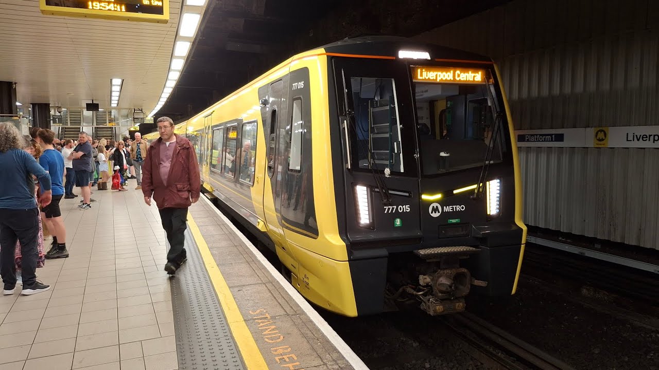 My very First Merseyrail Train (777015 Departs Liverpool Central ...