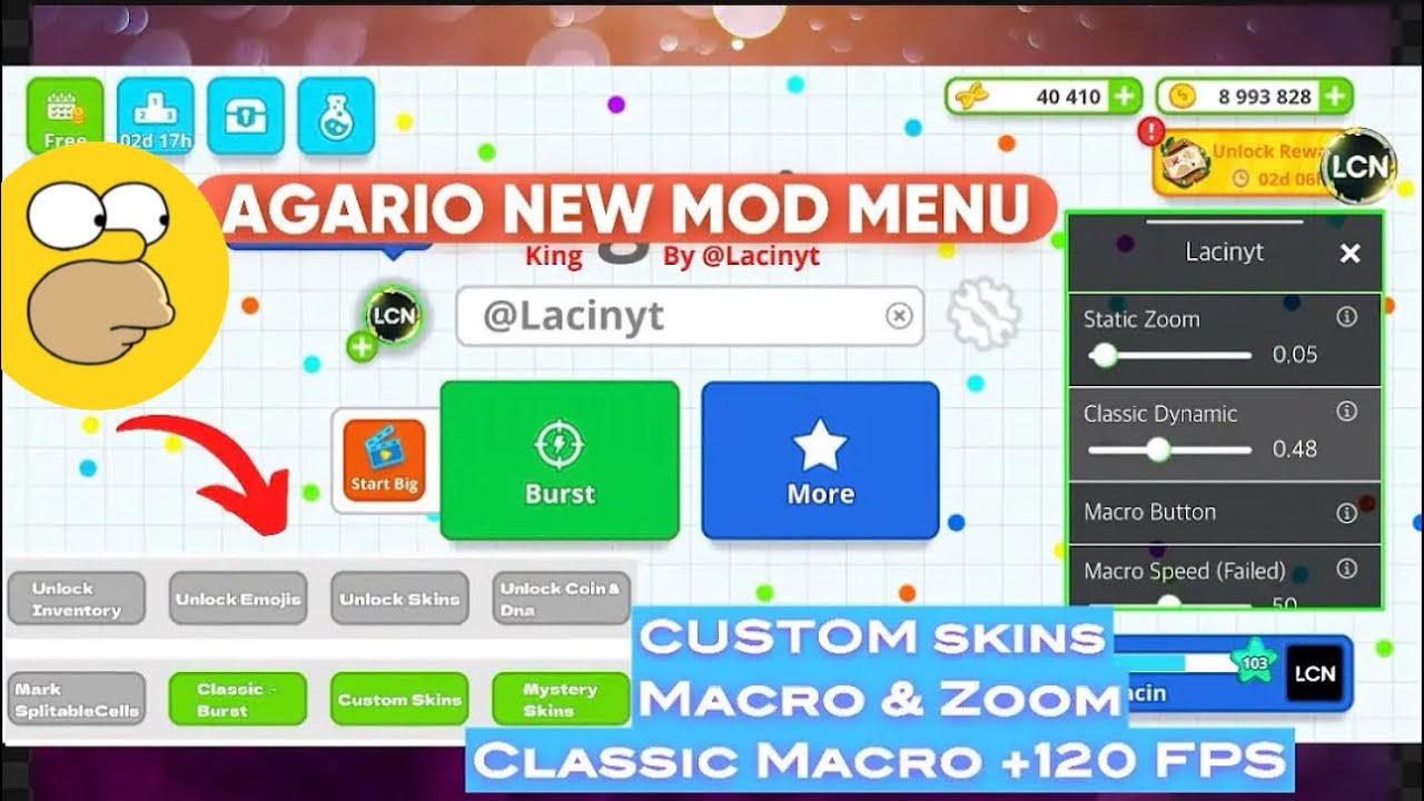 AGARIO NEW MOD MENU - IOS MACRO & ZOOM AGARIO MOBILE) - YouTube