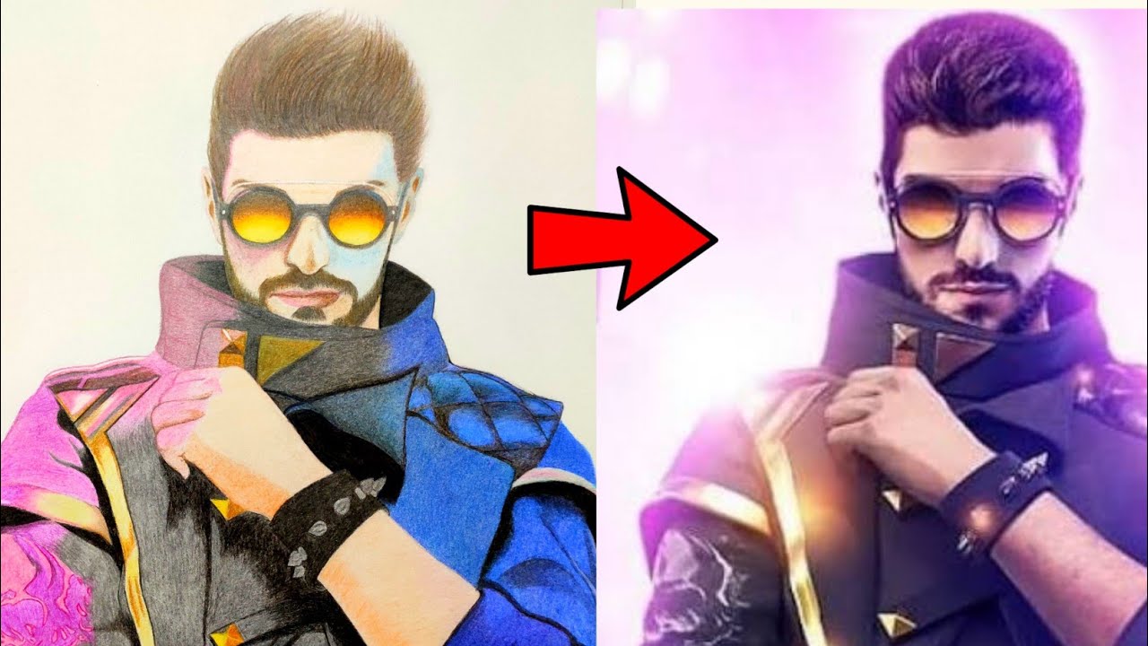 Dj Alok Drawing Free Fire Charecter For Free Fire Lover By-Nehal's Art ...