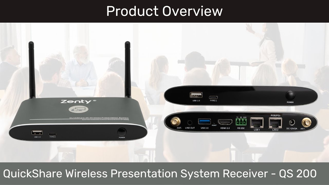 QuickShare Wireless Presentation System QS-200 Product Overview - YouTube