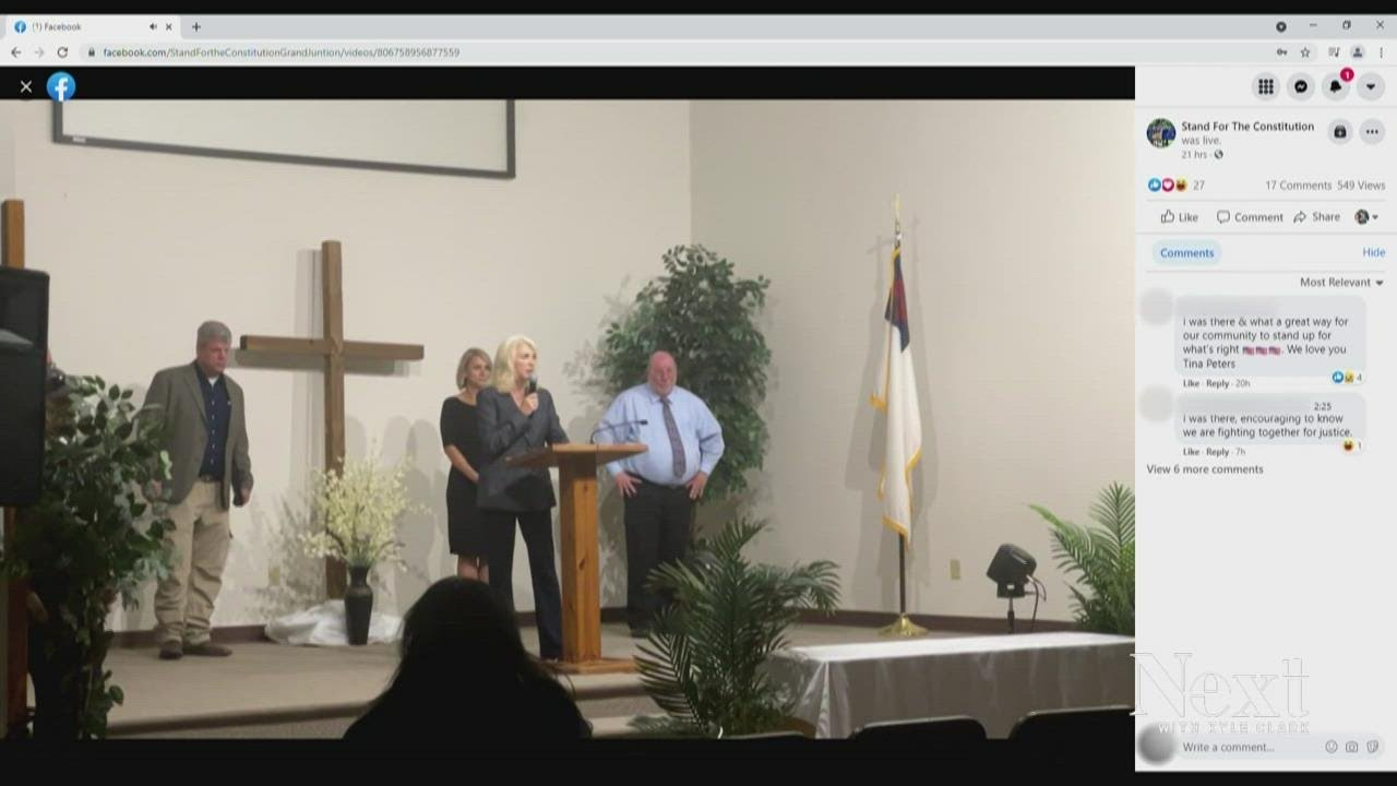 Mesa County Clerk Tina Peters reappears, speaks publicly at Grand ...