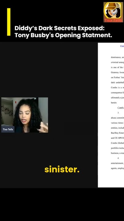 Diddy's Dark Secrets Exposed Tony Busby's Opening Statment - YouTube