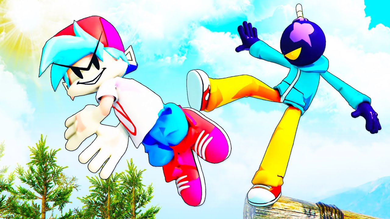 Whitty & Boyfriend in GTA 5: Crazy Ragdolls [Friday Night Funkin ...