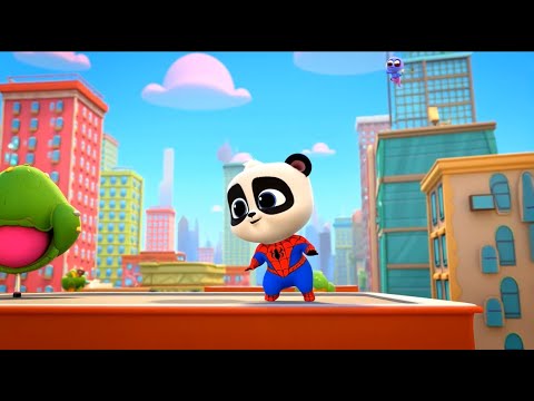 La aventura del panda bebé con Spider-Man La Vaca Lola Baby Shark Los ...