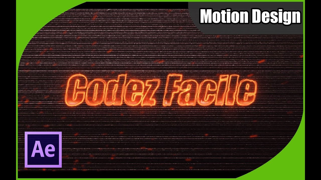 Texte Enflammé - Motion Design (After Effect) | Codez Facile - YouTube