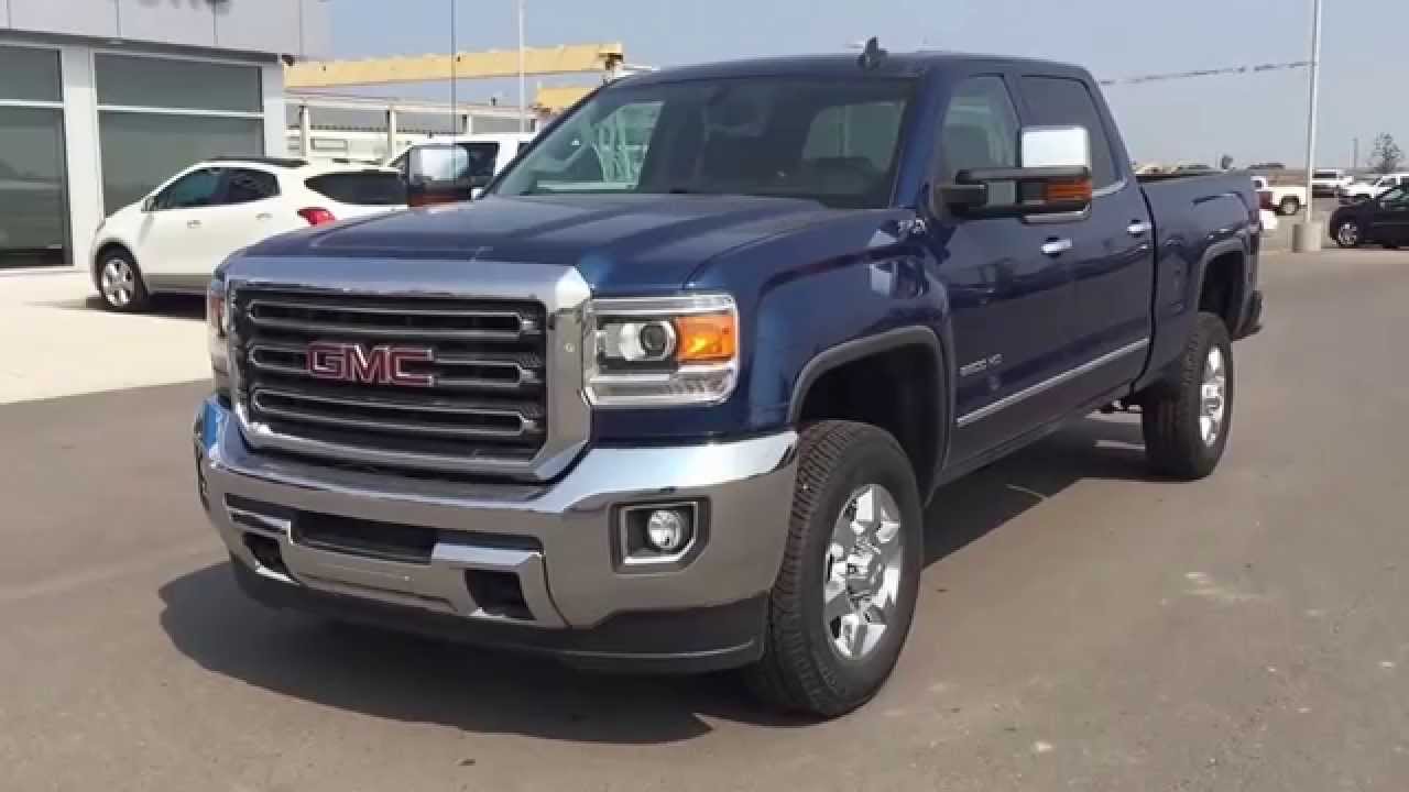 Stone Blue Metallic 2015 GMC Sierra SLT 2500 Crew Cab Heavy Duty Truck ...