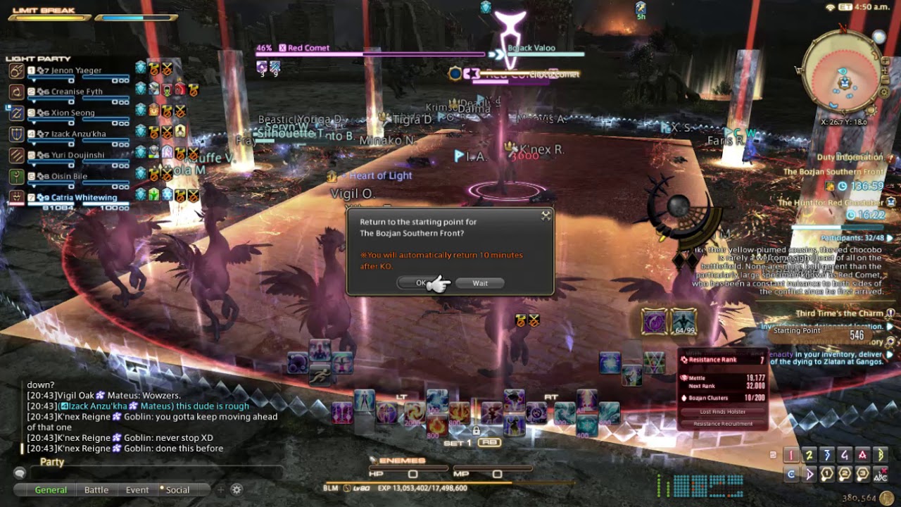 Final Fantasy XIV - Red Chocobo fun time in Bozja - YouTube