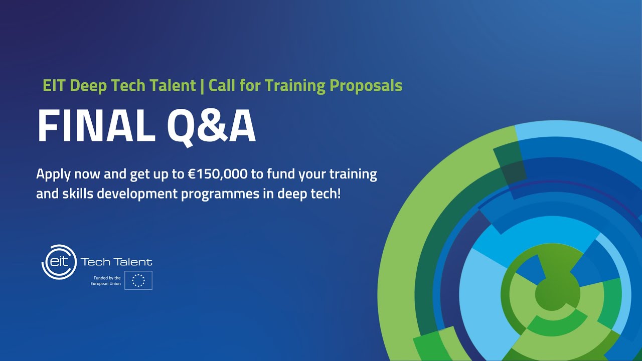 EIT Deep Tech Talent - Call for Training Proposals - YouTube