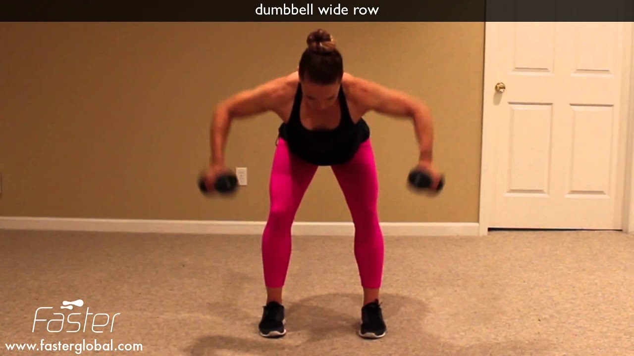 dumbbell wide row mov - YouTube