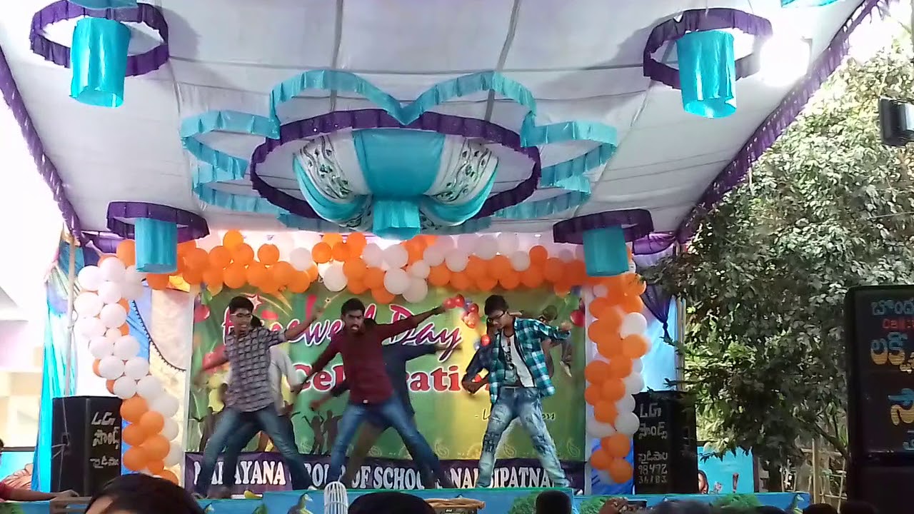 Narayana school narsipatnam a dance by seshu sir on farewell day - YouTube