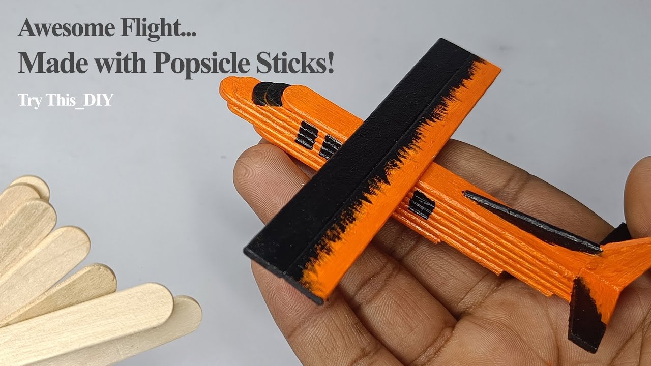 Try This...DIY Flight Toy With Popsicle Sticks Only! - YouTube