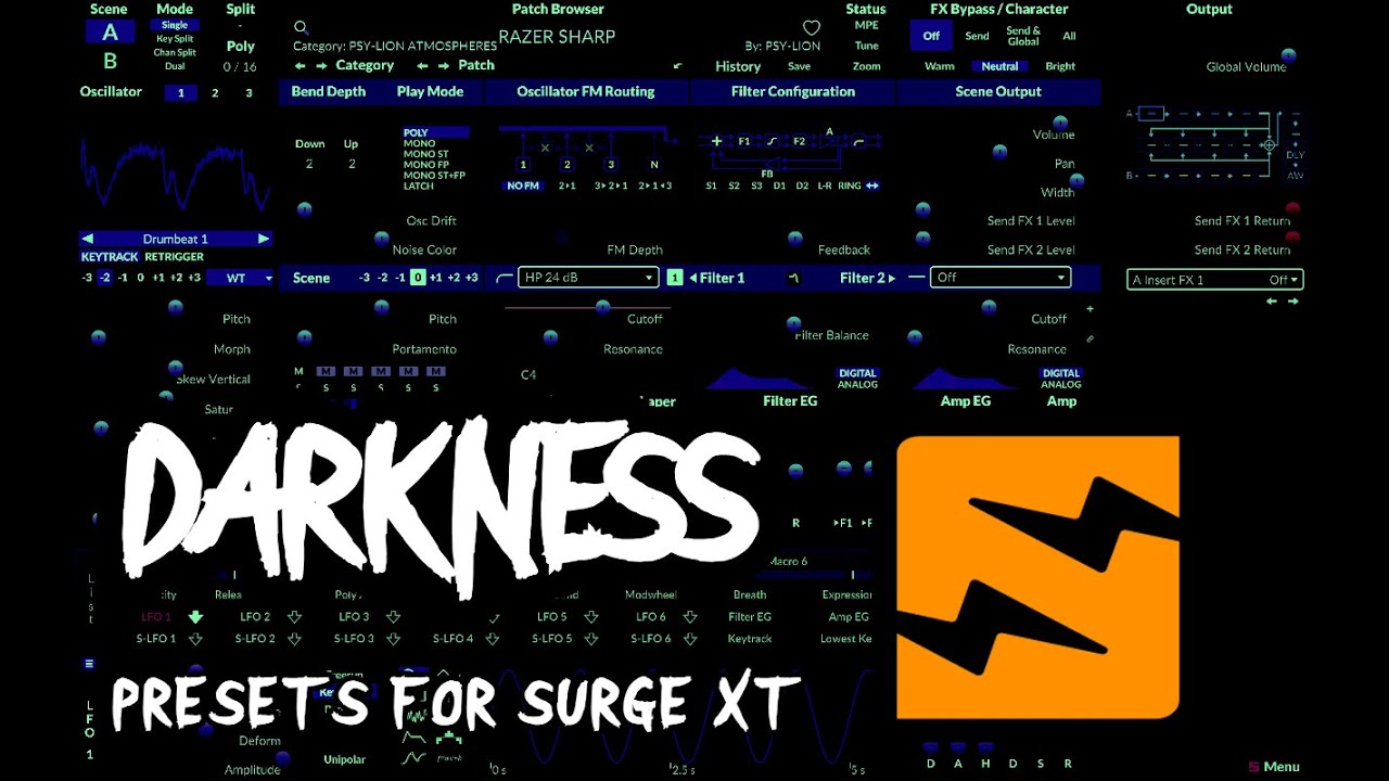 Presets for SURGE XT | Surge XT DARKNESS - 50 presets | #psytrance # ...