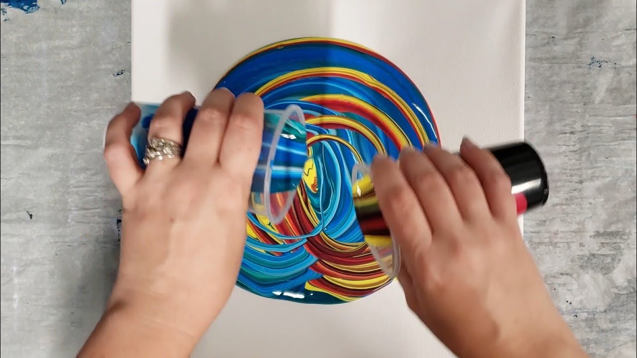 MUST SEE new acrylic pour technique INFINITY POUR beautiful results ...