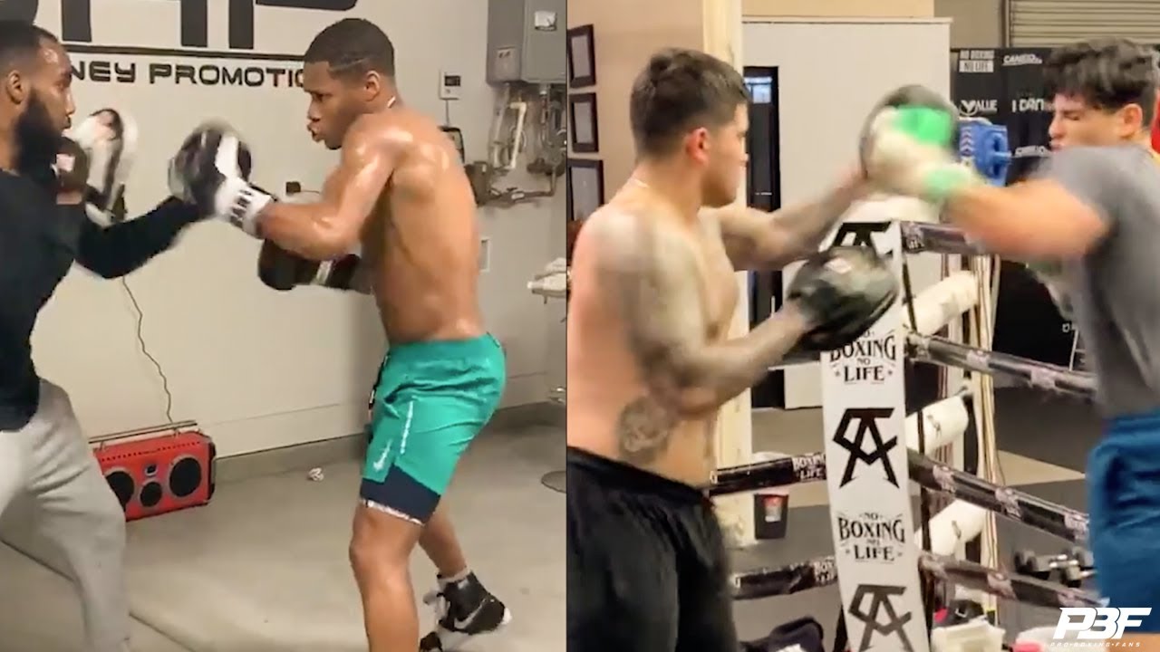 DEVIN HANEY VS RYAN GARCIA SIDE-BY-SIDE TRAINING FOOTAGE COMPARISON - WHO WINS? - YouTube