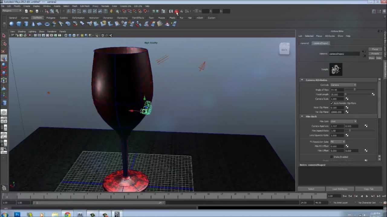 Maya Wine Glass Tutorial - Lights and Texturing - YouTube