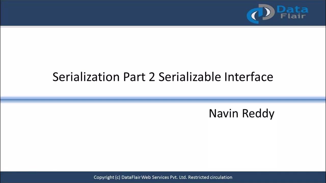 Java Serialization Part 2 Serializable Interface Youtube