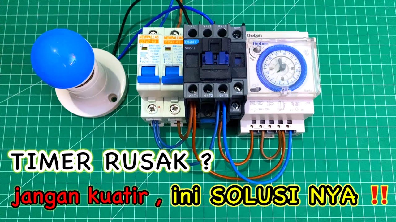 TIMER THEBEN DAN KONTAKTOR, cocok untuk lampu jalan (PJU) dan POMPA AIR ...