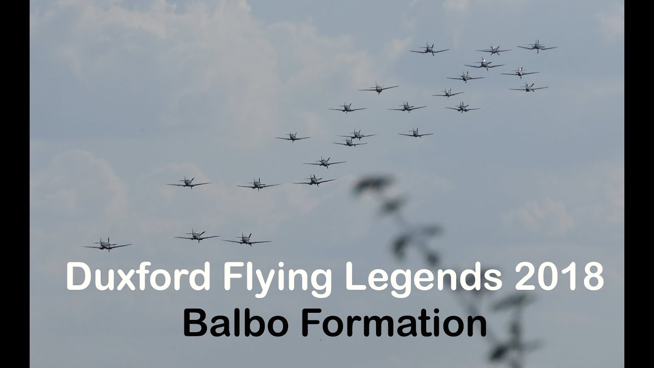 Duxford Flying Legends 2018 - The Balbo Formation [4K/UHD] - YouTube