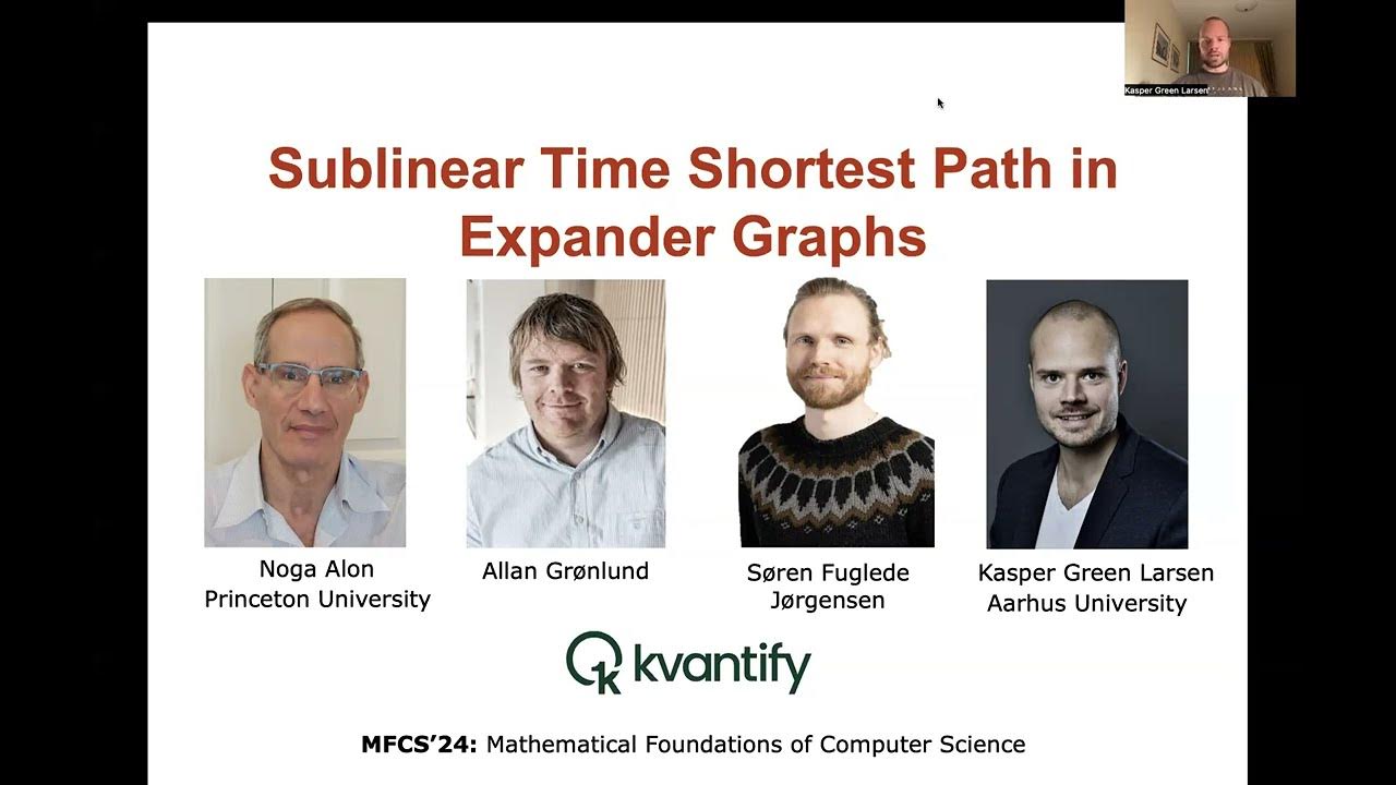 Sublinear Time Shortest Path in Expander Graphs - YouTube