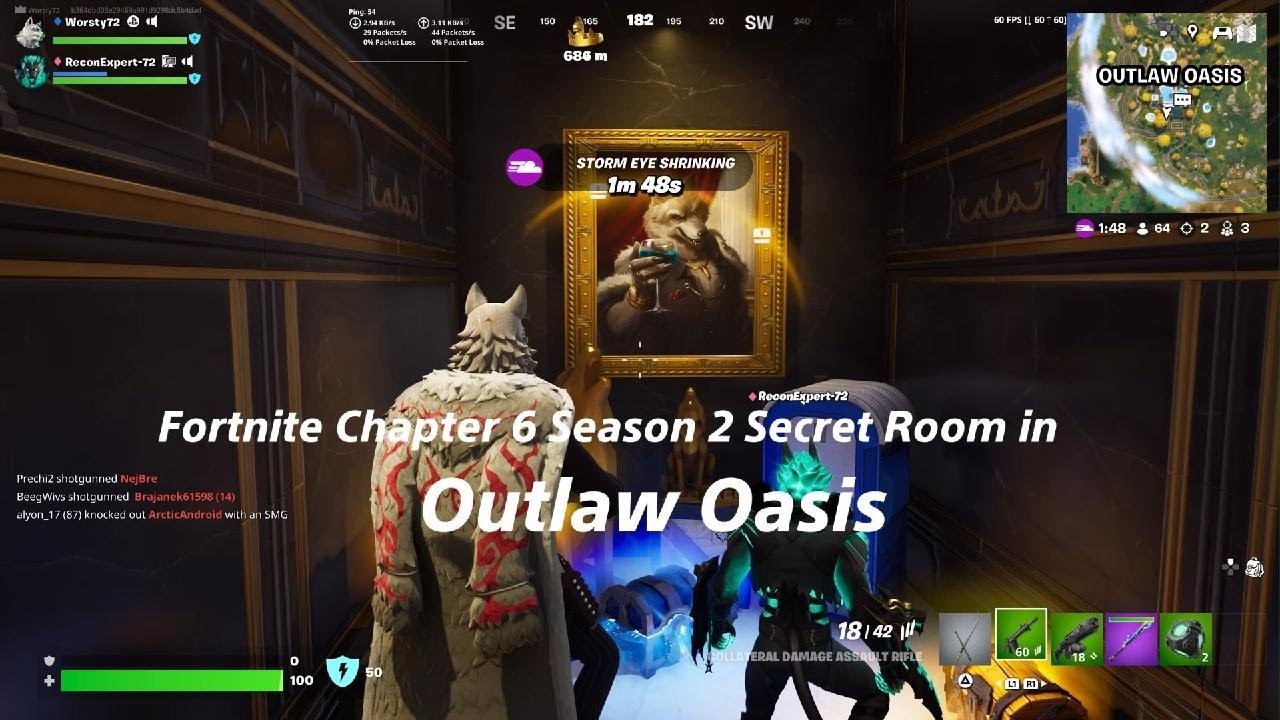 Fortnite Chapter 6 Season 2 Secret Room in Outlaw Oasis (Secret XP ...