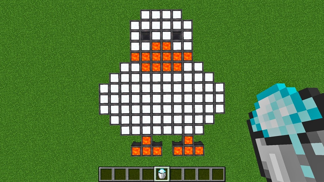i can draw chicken in minecraft ! - YouTube