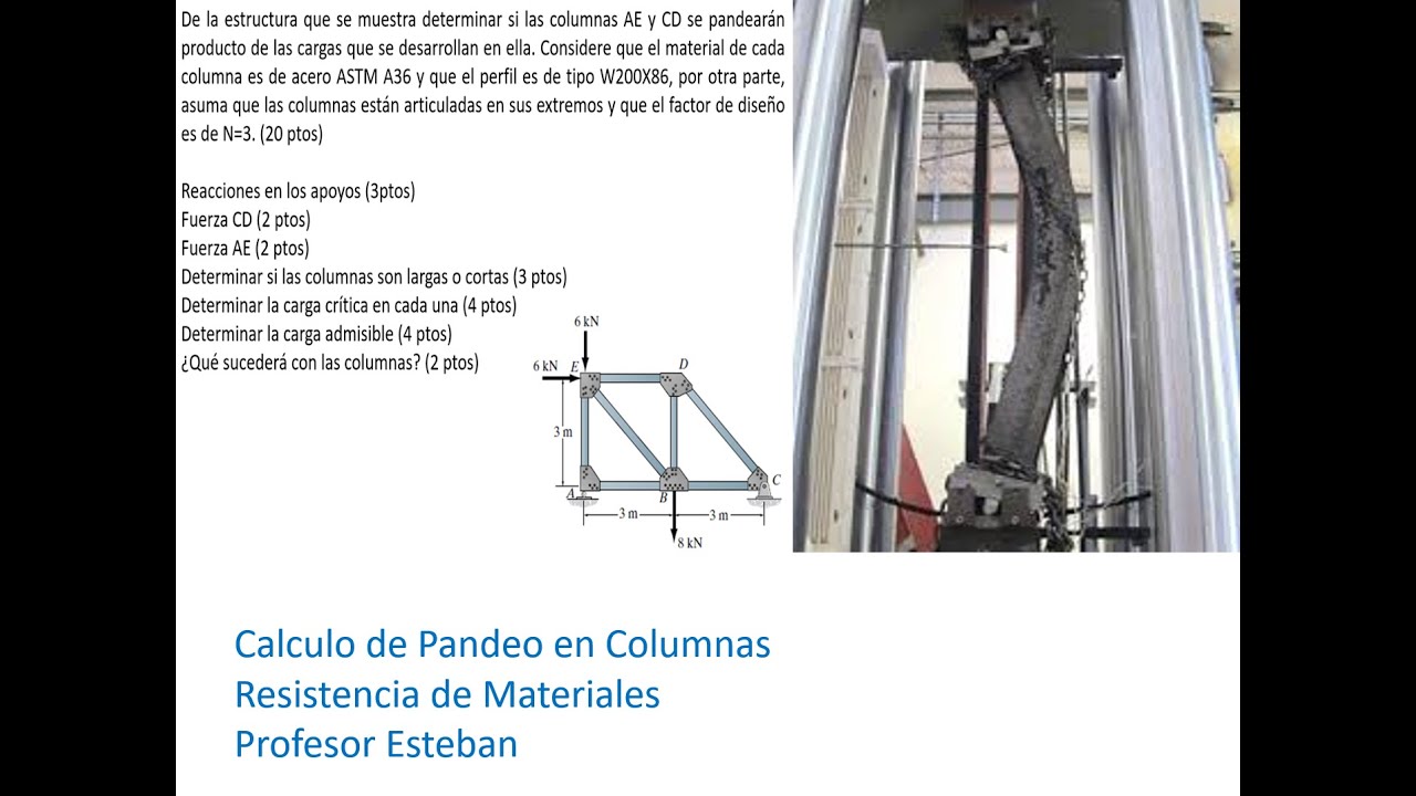 CÁLCULO DE PANDEO EN COLUMNAS - YouTube