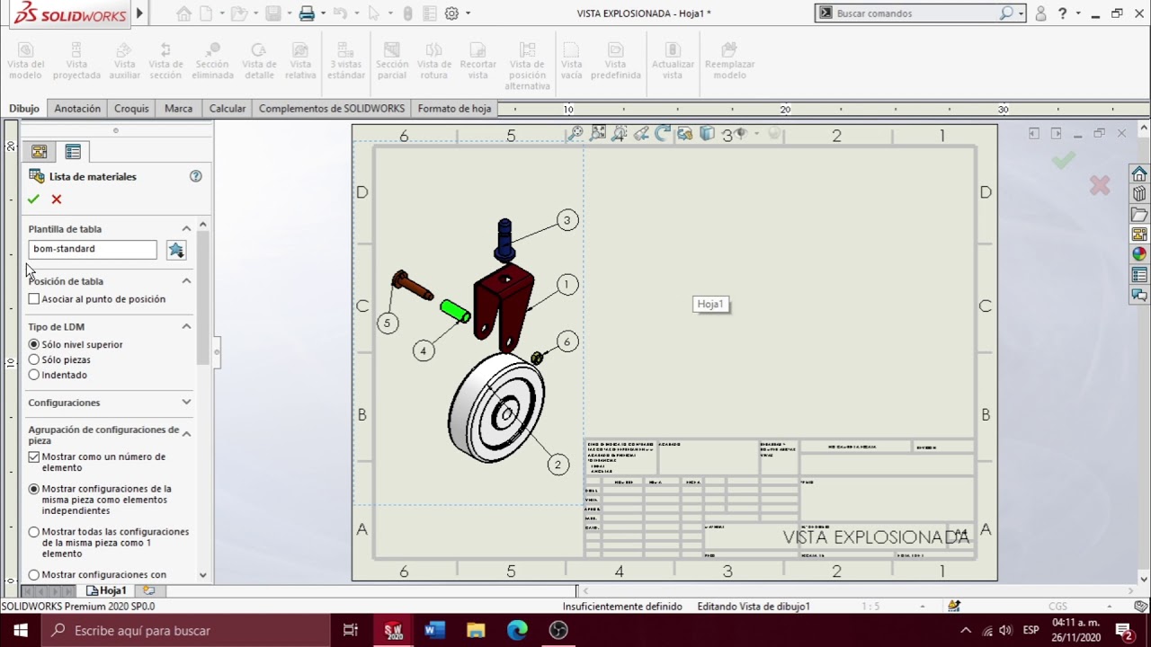 ENSAMBLE UNIDAD 4: VISTA EXPLOSIONADA, MARCO Y GLOBOS - YouTube