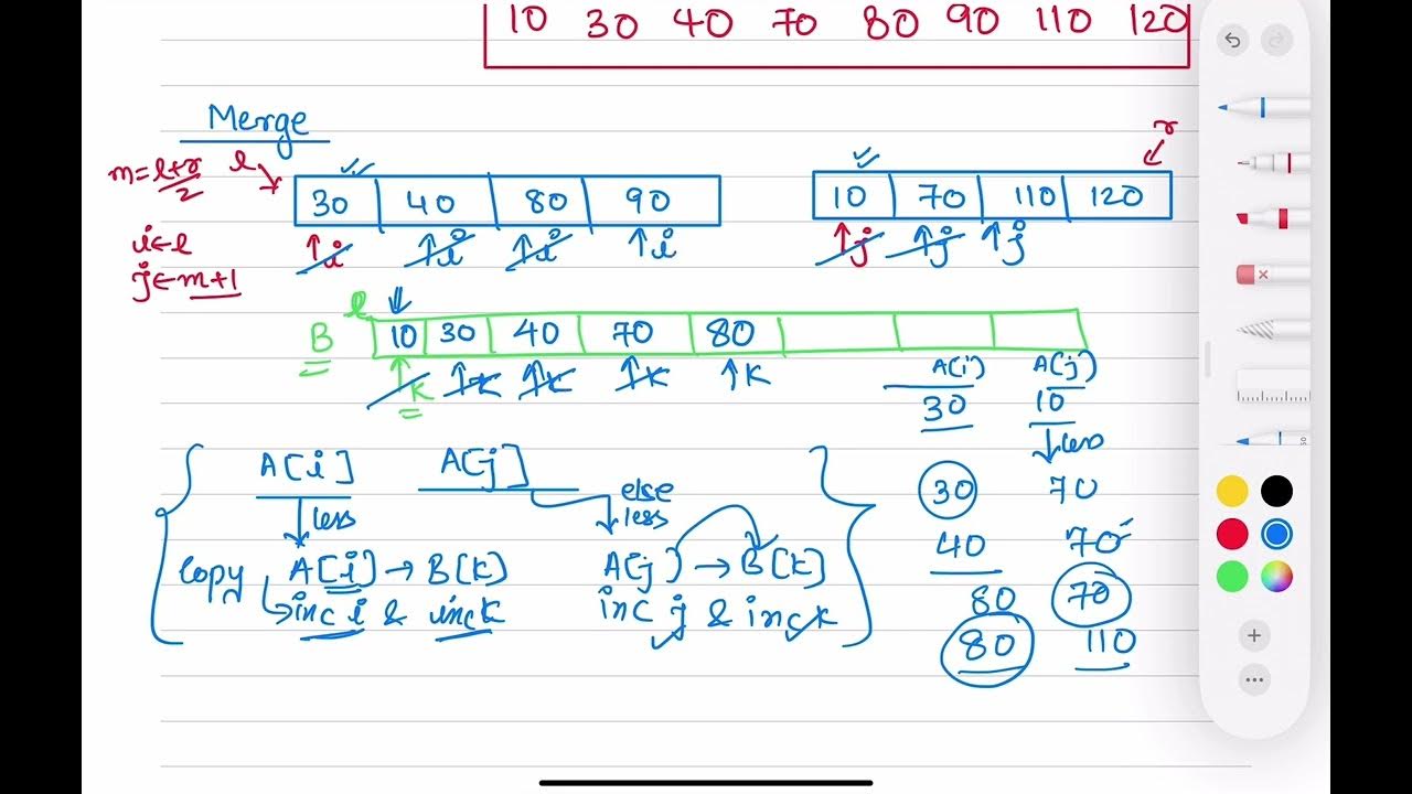 Merge Sort Step-by-Step: Merge Operation Explanation - YouTube